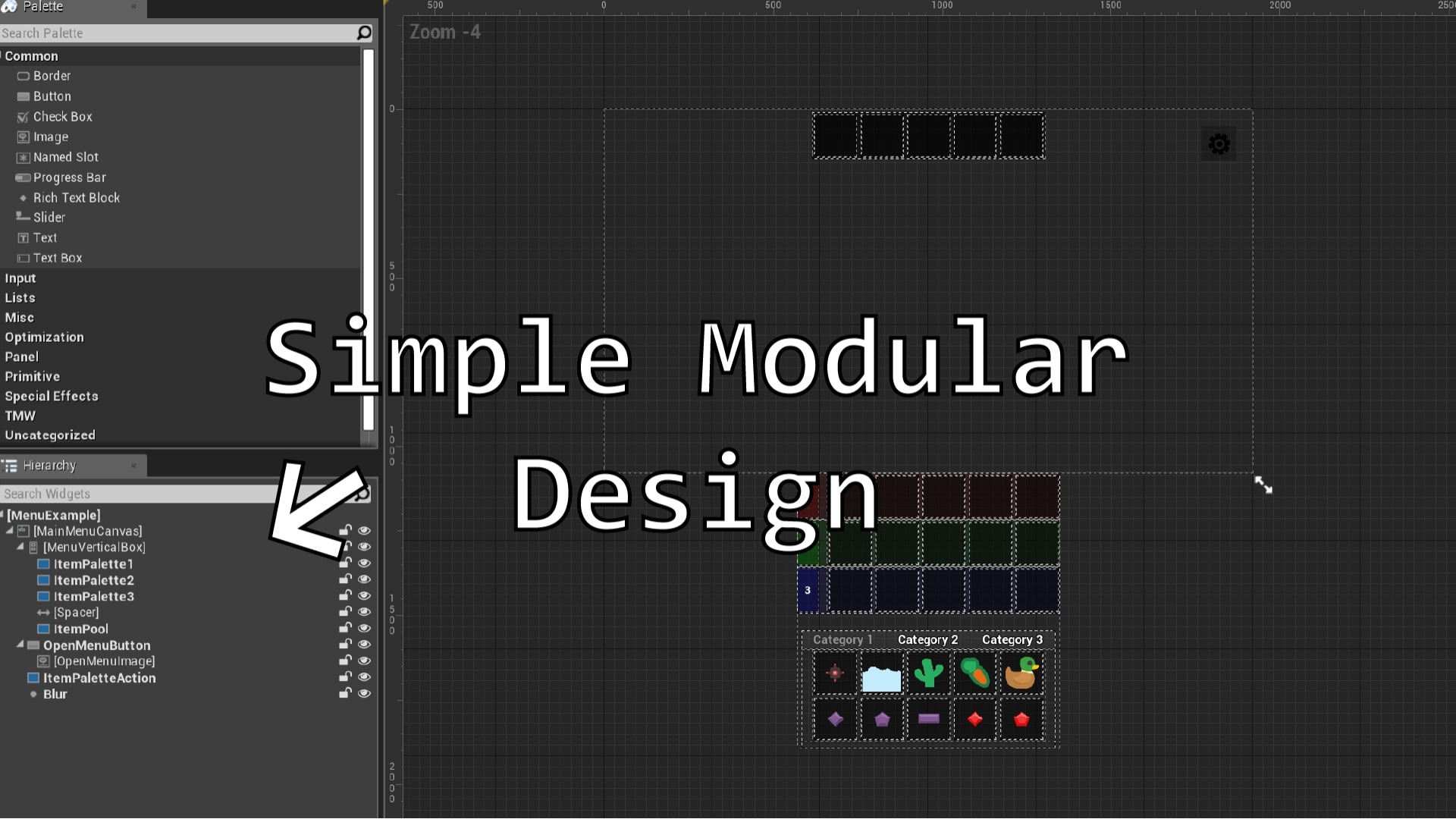 Dynamic Ui Widget Template In Blueprints Ue Marketplace